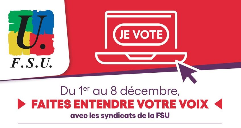 Elections professionnelles - Les listes de la FSU et professions de foi.